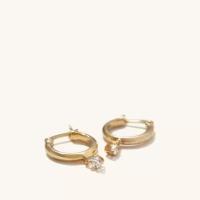 China 14K 18K 24K Gold Plumeria Full Hoop Earrings Essential Jewelry Collection for sale