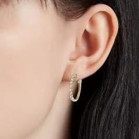 China 14K 18K 24K Gold Plumeria Full Hoop Earrings Essential Jewelry Collection for sale