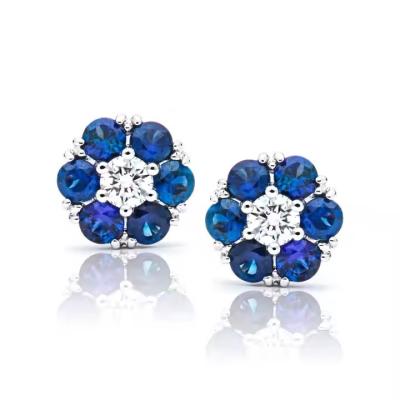 China 14K 18K 24K Gold Plumeria Full Hoop Earrings Essential Jewelry Collection for sale