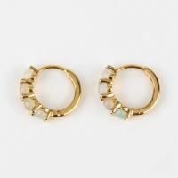China 14K 18K 24K Gold Plumeria Full Hoop Earrings Essential Jewelry Collection for sale