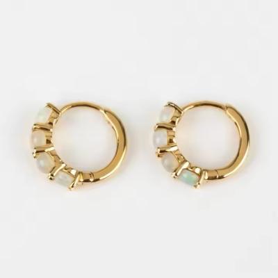 China 14K 18K 24K Gold Plumeria Full Hoop Earrings Essential Jewelry Collection for sale