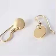 China 14K 18K 24K Gold Plumeria Full Hoop Earrings Essential Jewelry Collection 20mm for sale