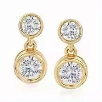 China 14K 18K 24K Gold Plumeria Full Hoop Earrings Essential Jewelry Collection 20mm for sale
