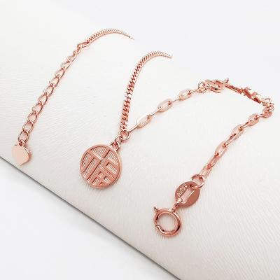 China Delicate 18kt Gold Mini Pendant with Chain - Premium Gold Jewelry Set for Everyday Wear for sale
