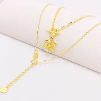 China Exquisite 18kt Yellow Gold Mini Pendant Necklace 45cm Chain Length for sale