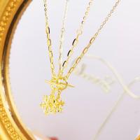 China Exquisite 18kt Yellow Gold Mini Pendant Necklace 45cm Chain Length for sale