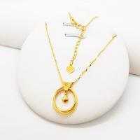 China Miniature Gold Pendant Necklace Set 18K Plated 45cm Chain for sale