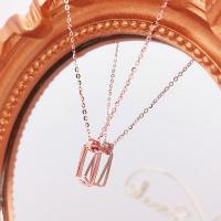 China 18kt Gold Mini Pendant Necklace 45cm Fine Jewelry for Women for sale