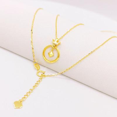 China Mini Gold Pendant Necklace with Chain - Elegant 18-Inch Jewelry for Women's Fashion Accessories for sale