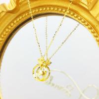 China Mini Gold Pendant Necklace with Chain - Elegant 18-Inch Jewelry for Women's Fashion Accessories for sale
