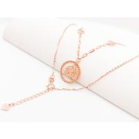 China 18kt Gold Mini Pendant Necklace - Premium 18 Karat Gold Jewelry with Compact Design for Everyday Wear for sale
