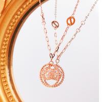 China 18kt Gold Mini Pendant Necklace - Premium 18 Karat Gold Jewelry with Compact Design for Everyday Wear for sale
