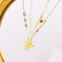 China 18K Gold Mini Pendant Necklace Ensemble 45cm Chain Length Fashion Jewelry for sale