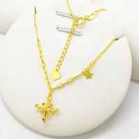 China 18K Gold Mini Pendant Necklace Ensemble 45cm Chain Length Fashion Jewelry for sale