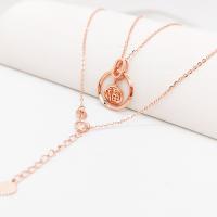 China 18kt Yellow Gold Mini Pendant Necklace - 75% Pure Gold Content with Compact Design for Elegant Styling for sale