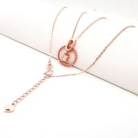 China 18kt Gold Mini Pendant Necklace 1.5cm Diameter with 16-18 Inch Adjustable Chain for sale