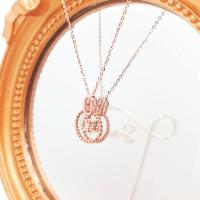 China 18kt Gold Mini Pendant Necklace 1.5cm Diameter with 16-18 Inch Adjustable Chain for sale