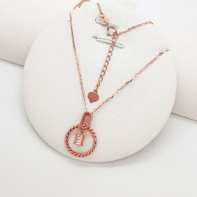China 18kt Gold Mini Pendant Necklace 1.5cm Diameter with 16-18 Inch Adjustable Chain for sale