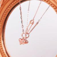 China 18K Yellow Gold Classic Necklace for Women - 75% Pure Gold Content with Secure Clasp for sale