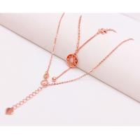 China Petite Pendant Necklace 18K Yellow Gold 45cm Chain Fine Jewelry for sale