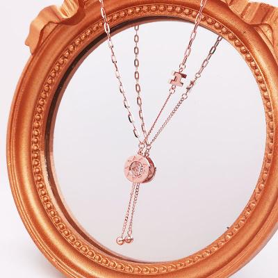 China Petite Pendant Necklace 18K Yellow Gold 45cm Chain Fine Jewelry for sale