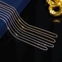 China 18K Rose Gold & White Gold AU750 Popcorn Chain Crescent Necklace - 16''/18''/20''/24'' Lengths for sale