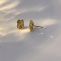 China Petite 18K Gold Plumeria Earrings - 15-20mm Floral Design with 750/1000 Gold Purity for sale