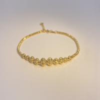 China Exquisite 18K Solid Rose Gold Heart Bracelet for sale