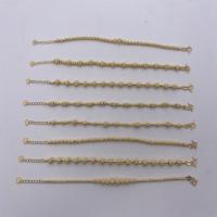 China 18K Solid Gold Heart Bracelet Customizable Women's Jewelry 7.5 Inch for sale