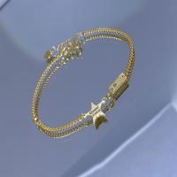 China 18K Solid Gold Heart Bracelet 7.5 Inch Fine Jewelry for Women for sale
