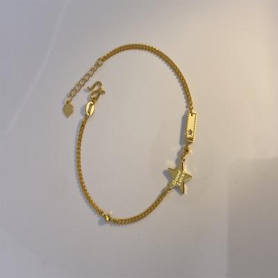 China 18K Solid Gold Heart Bracelet 7.5 Inch Fine Jewelry for Women for sale