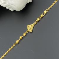 China 18K Solid Gold Heart Bracelet Personalized Women's Jewelry 6.5 Inch for sale