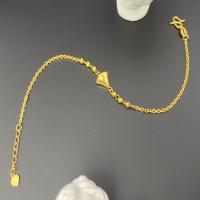 China 18K Solid Gold Heart Bracelet Personalized Women's Jewelry 6.5 Inch for sale
