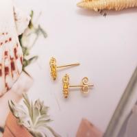 China Modern 18K Gold Plumeria Stud Earringsd for sale