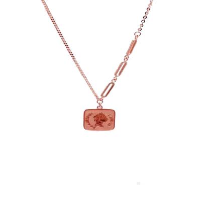 China 18kt Yellow Gold Pendant Necklace with Sparkling Finish - 75% Pure Gold Content Jewelry Set for sale