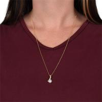 China Opulent 18kt Yellow Gold Pendant Necklace with 75% Pure Gold Content and High-Polish Finish for sale