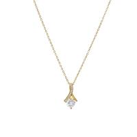 China Opulent 18kt Yellow Gold Pendant Necklace with 75% Pure Gold Content and High-Polish Finish for sale