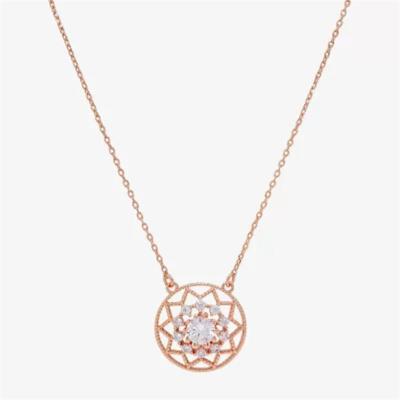 China Regal 18kt Yellow Rose Gold Pendant Necklace with Natural Diamonds - 5,000 Piece Monthly Capacity, 10-15 Day Delivery for sale