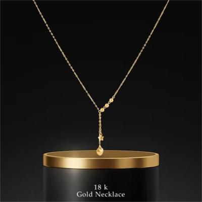 China Handcrafted 18KT Gold Necklace Collection - 75% Pure Gold Jewelry for Everyday & Formal Wear for sale