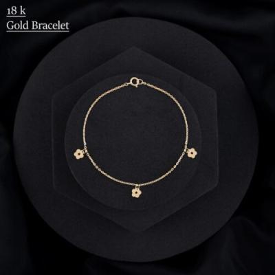 China 18KT Gold Bracelet 75% Pure Gold Elegant Jewelry with Secure Clasp and Professional Finish for sale