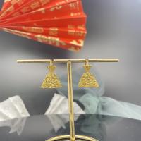 China Fashionable Small Gold Plumeria Earrings for sale