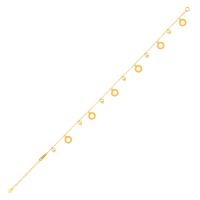 China Custom 18K Gold Anklets Personalized Name Initial Jewelry for Women Rose Gold Yellow Gold White Gold for sale