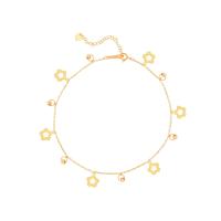 China Custom 18K Gold Name Anklet Personalized Rose Gold Yellow Gold White Gold Women Jewelry for sale