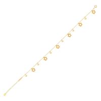China Custom 18K Gold Name Anklet Personalized Rose Gold Yellow Gold White Gold Women Jewelry for sale