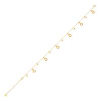 China Elegant 18K Gold Anklets: Custom Name and Initial Designs for Women for sale