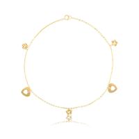 China Custom 18K Gold Anklet with Personalized Names & Initials - 9kt to 18kt Options, Custom Sizes Available for sale