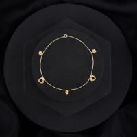China Custom 18K Gold Anklet with Personalized Names & Initials - 9kt to 18kt Options, Custom Sizes Available for sale