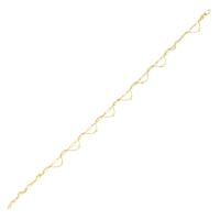 China Custom 18K Gold Anklet Personalized Name Initials Women Anniversary Gift Custom Size for sale