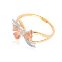 China 18kt Gold Engagement Ring Rose Yellow White Gold Custom Size Women Anniversary Gift for sale