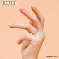 China 18kt Gold Engagement Ring Rose Yellow White Gold Custom Size Women Anniversary Gift for sale